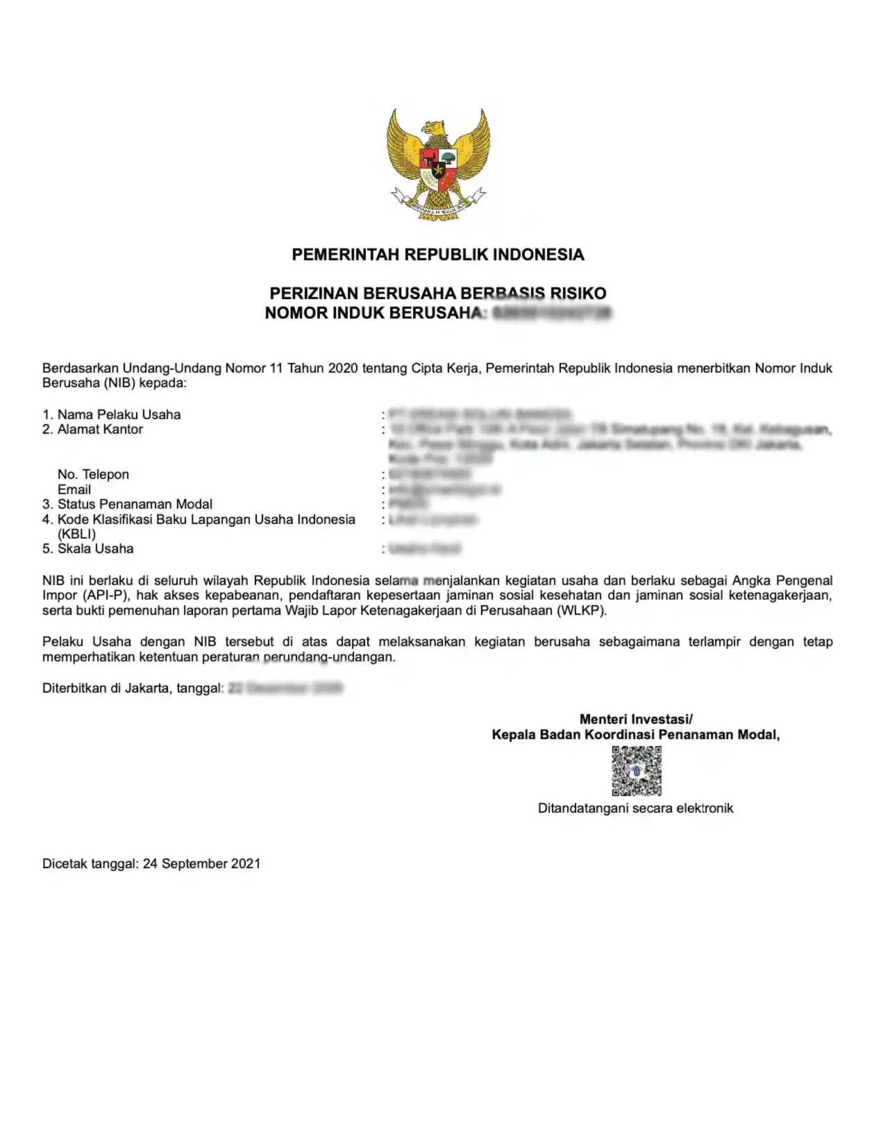 Apa Itu Nomor Induk Berusaha (NIB)? Dasar Hukum & Syaratnya - KantorKu
