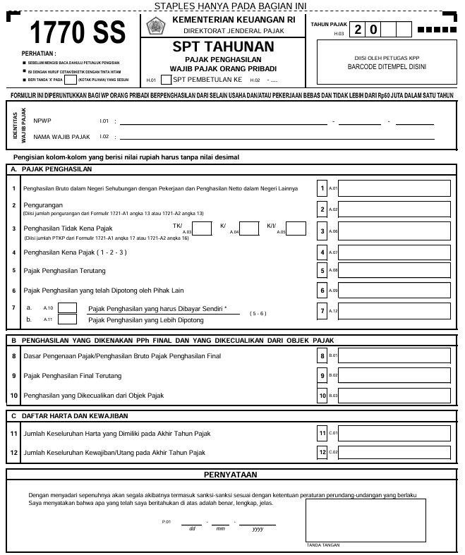Cara Lapor Online 1770 SS via DJP Online dan Syarat Dokumennya - KantorKu
