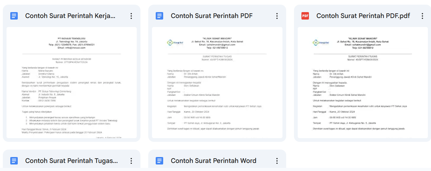 15 Contoh Surat Perintah Tugas, Dinas, Lembur (+Template Word/PDF ...