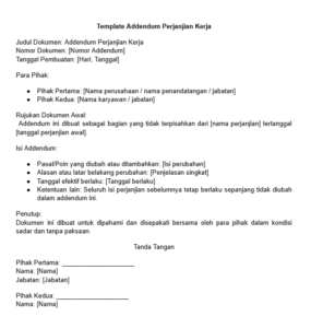 Apa Itu Addendum? Ini Pengertian, Perbedaan, Struktur, dan Contohnya ...